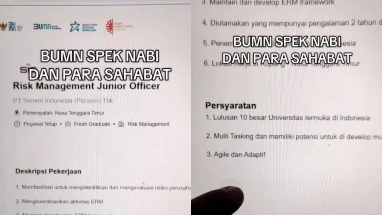 Viral Rekrutmen BUMN 2025 Wajib Lulusan 10 Kampus Terbaik di Indonesia, Netizen: Gini Amat Nyari ...
